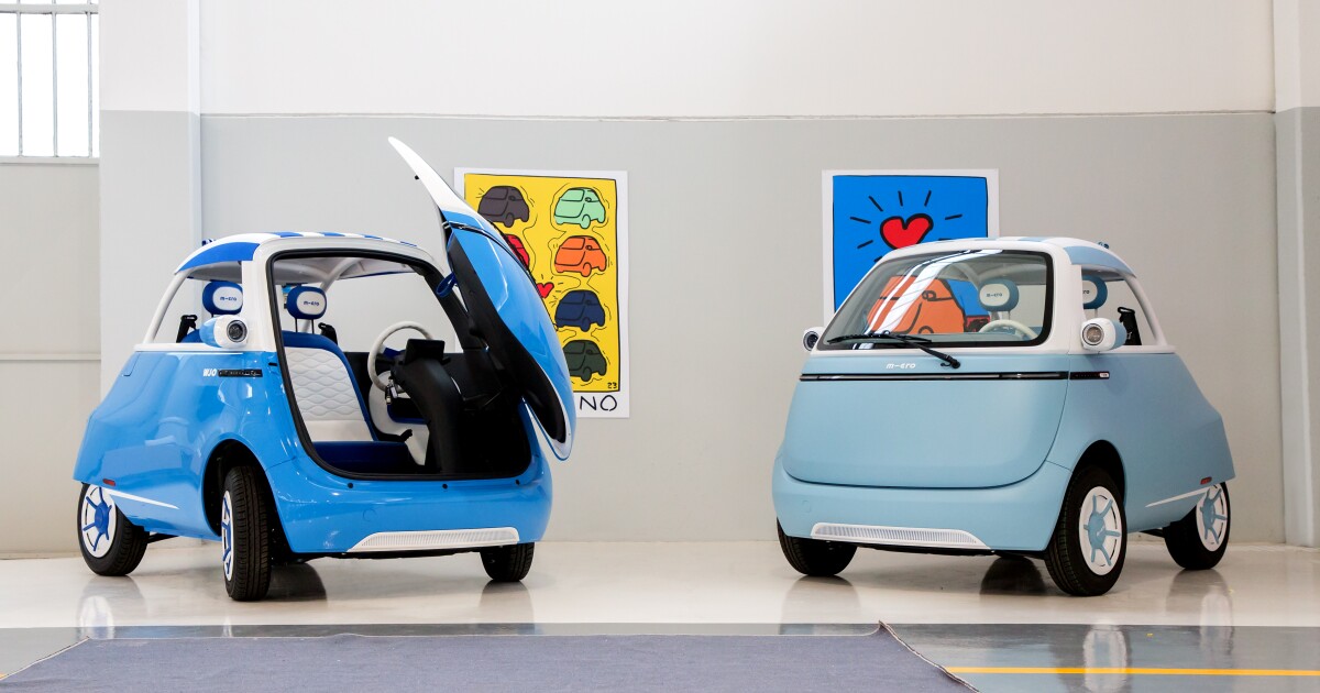 Cute and curvy bubble car ready to make your vacation electric ...