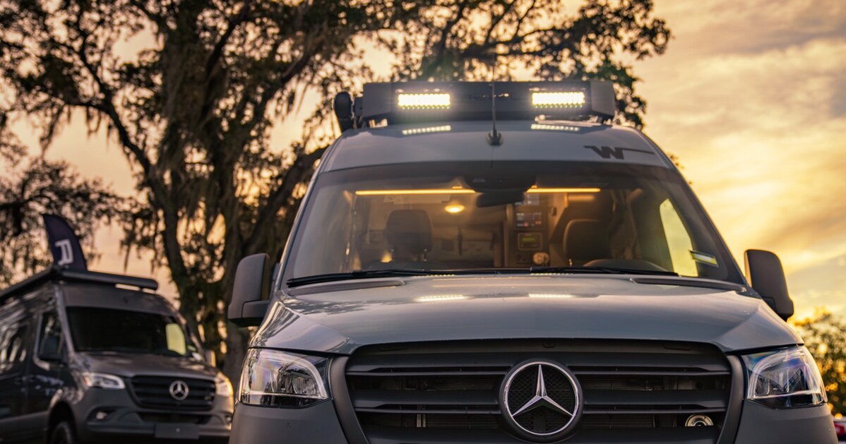 New Winnebago Revel 4×4 camper van gets sideways in dirt and mud ...